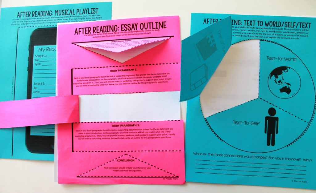 Using Interactive Notebooks With Novels & Short Stories - Presto Plans