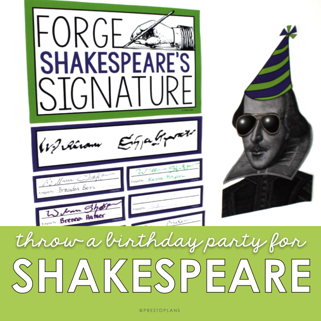 Throw Shakespeare a Birthday Party - Presto Plans