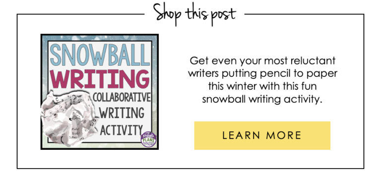 Snowball Writing: Collaborative Writing Activity - Presto Plans