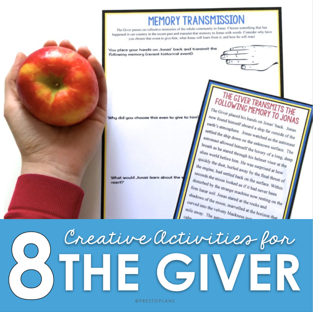 8 Creative Activities to Teach The Giver (by Lois Lowry)