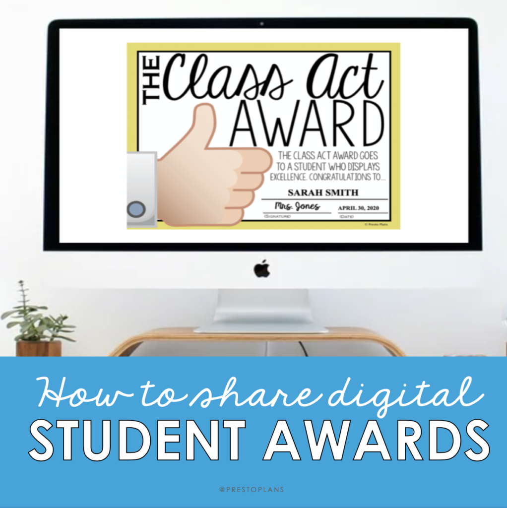 HOW TO SHARE STUDENT AWARDS DIGITALLY - Presto Plans