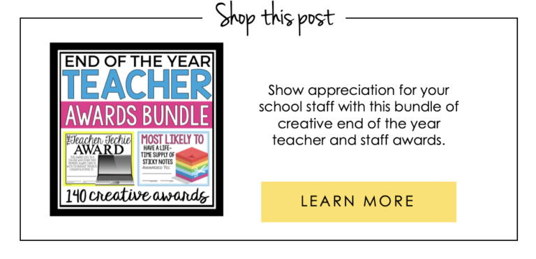 Tips for Hosting a FUN Teacher Awards Ceremony - Presto Plans