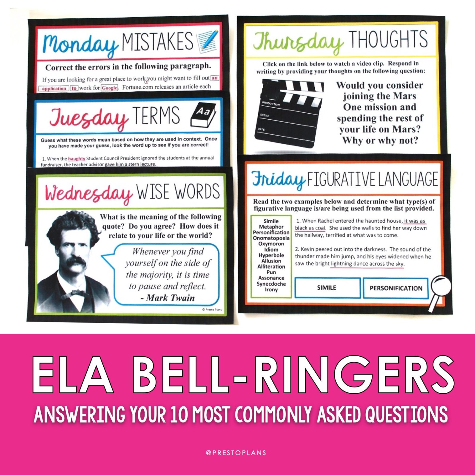 Using Bell-Ringers in ELA - Answers to Your 10 Most Asked Questions ...