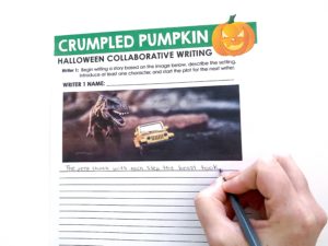 Halloween Writing Activity: Crumpled Pumpkin - Presto Plans