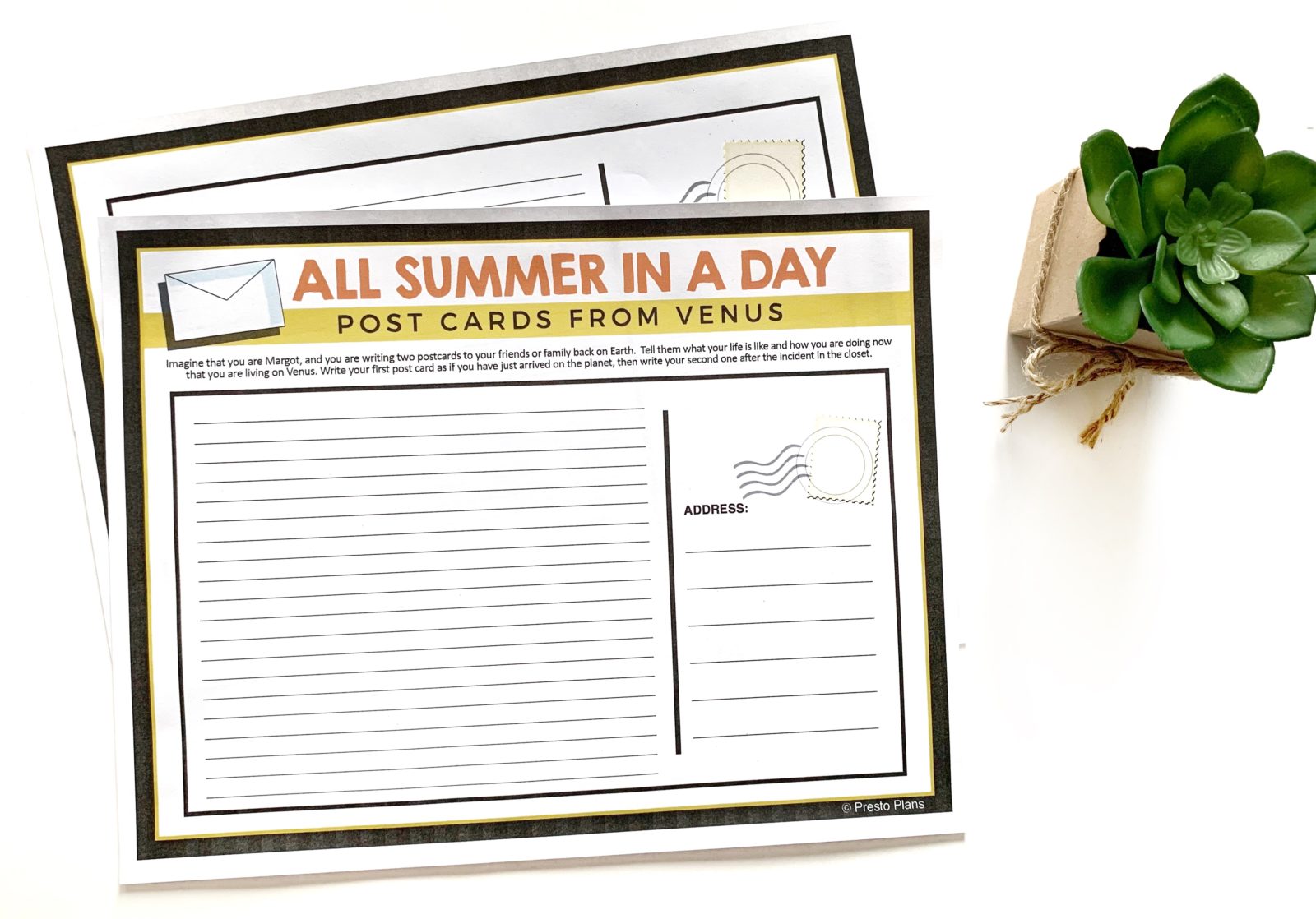 Teaching All Summer in a Day by Ray Bradbury - Presto Plans