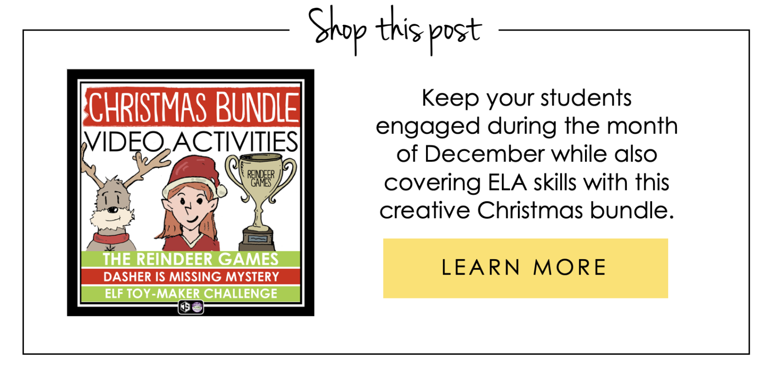 5 Christmas Middle School ELA Activities that Get Students Moving ...