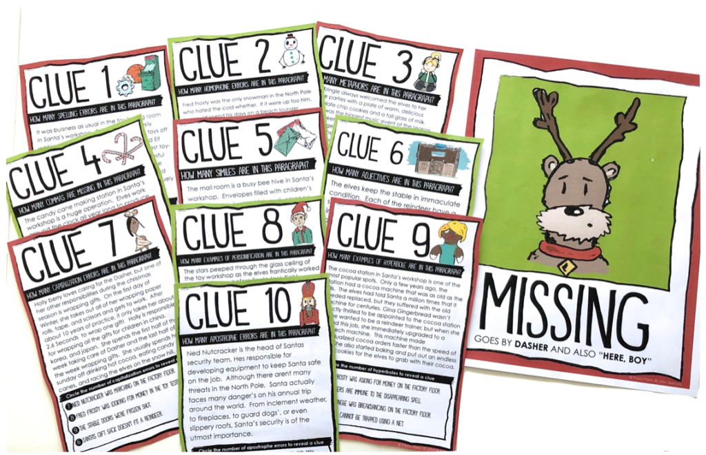 5 Christmas Middle School ELA Activities that Get Students Moving ...