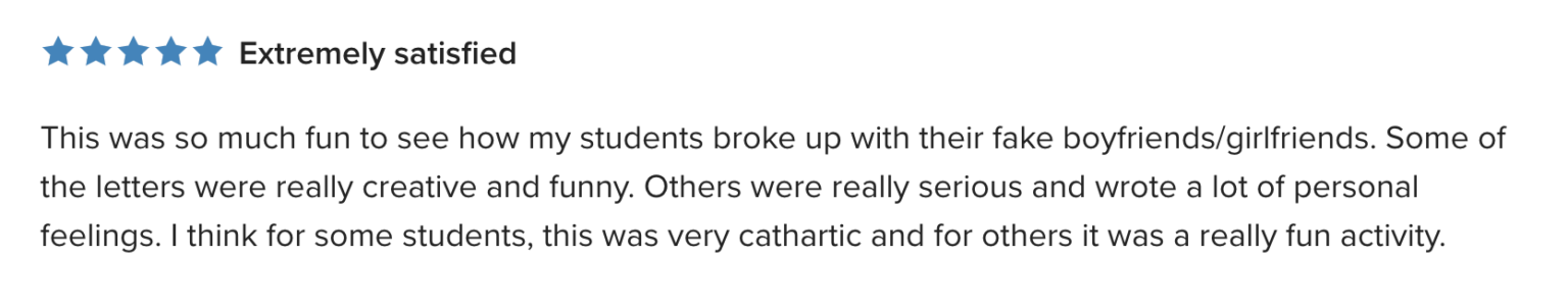 Writing a Break Up Letter: An Anti-Valentine's Day Activity for Middle ...