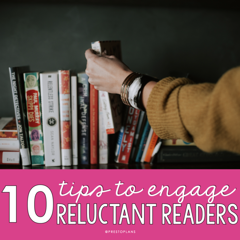 10 Tips to Engage Reluctant Readers in Middle School - Presto Plans