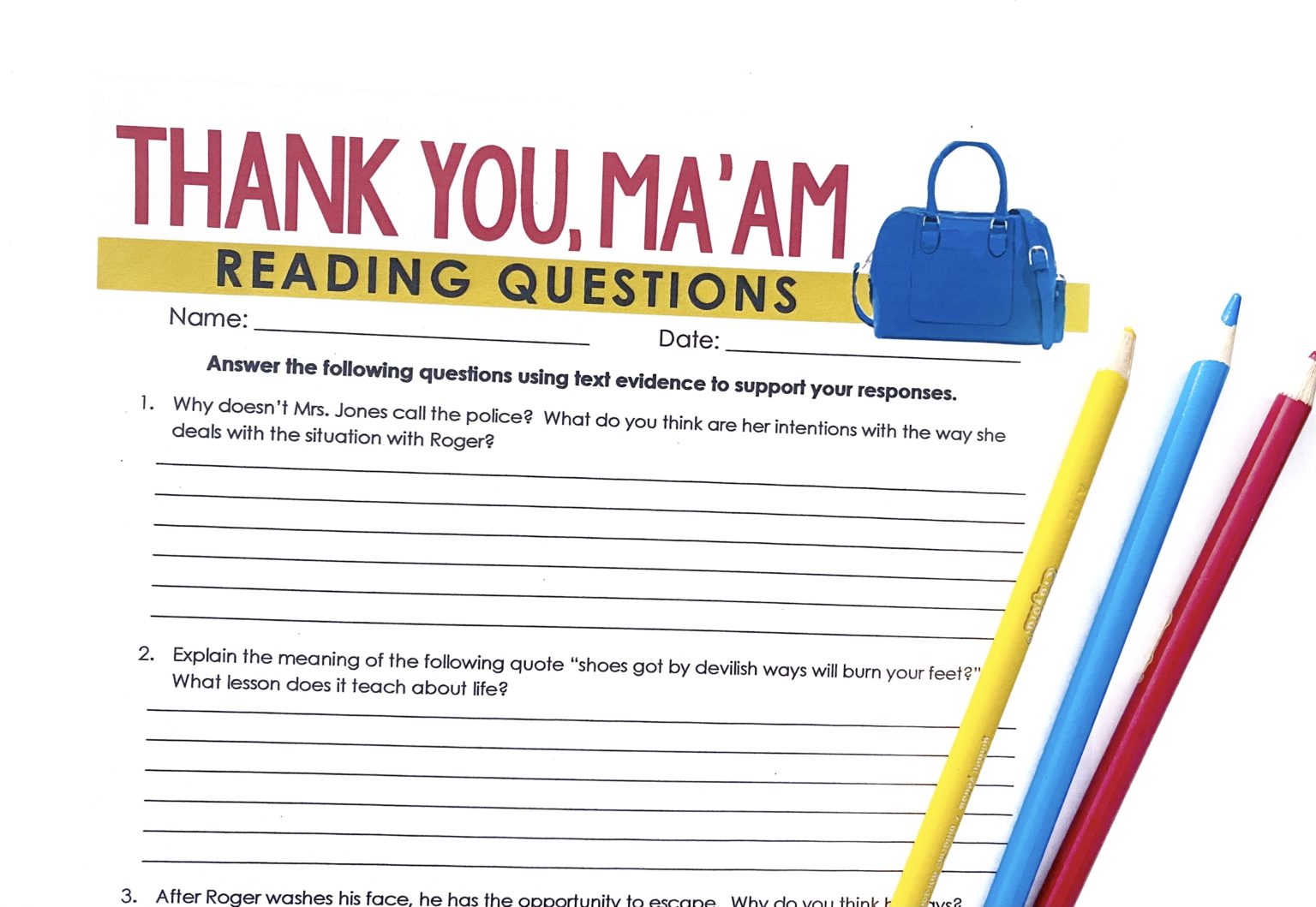 Teaching Thank You Ma'am by Langston Hughes - Presto Plans