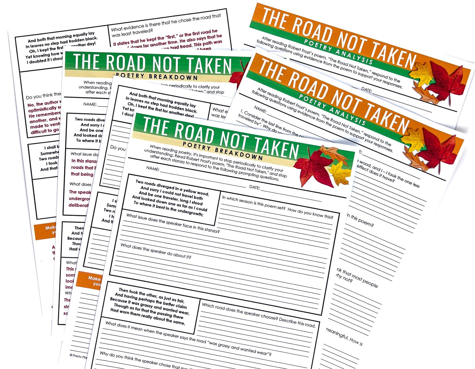 Teaching “The Road Not Taken” by Robert Frost - Presto Plans