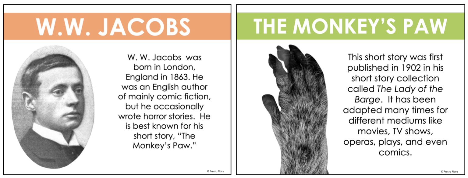 Teaching The Monkey's Paw by W.W. Jacobs - Presto Plans