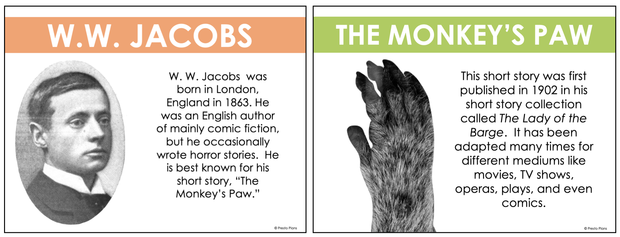 Teaching The Monkey's Paw by W.W. Jacobs - Presto Plans