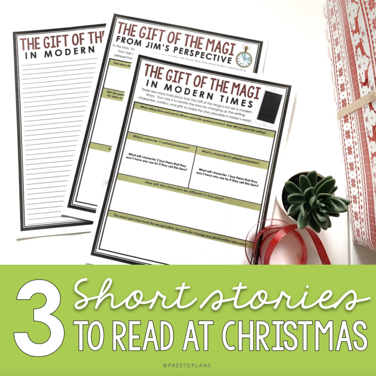 3 Short Stories to Read at Christmas in Middle School ELA - Presto Plans