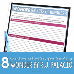 Teaching Wonder by R.J. Palacio - 8 Creative Activities - Presto Plans