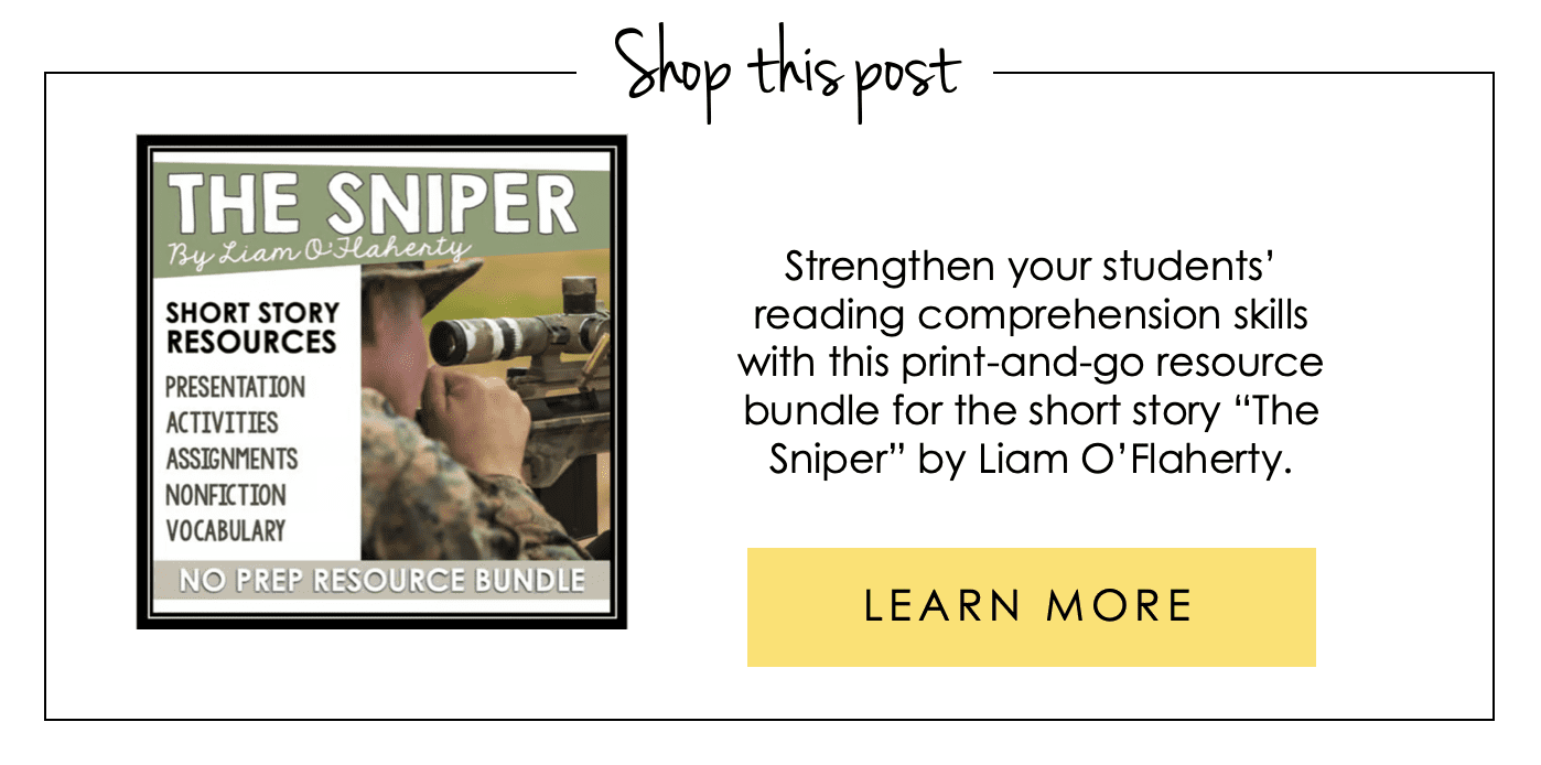 Teaching "The Sniper" by Liam O'Flaherty - Presto Plans