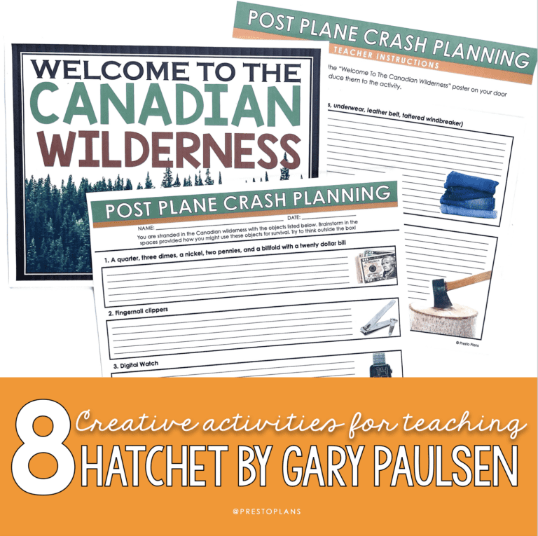 8 Creative Activities for Teaching Hatchet by Gary Paulsen - Presto Plans