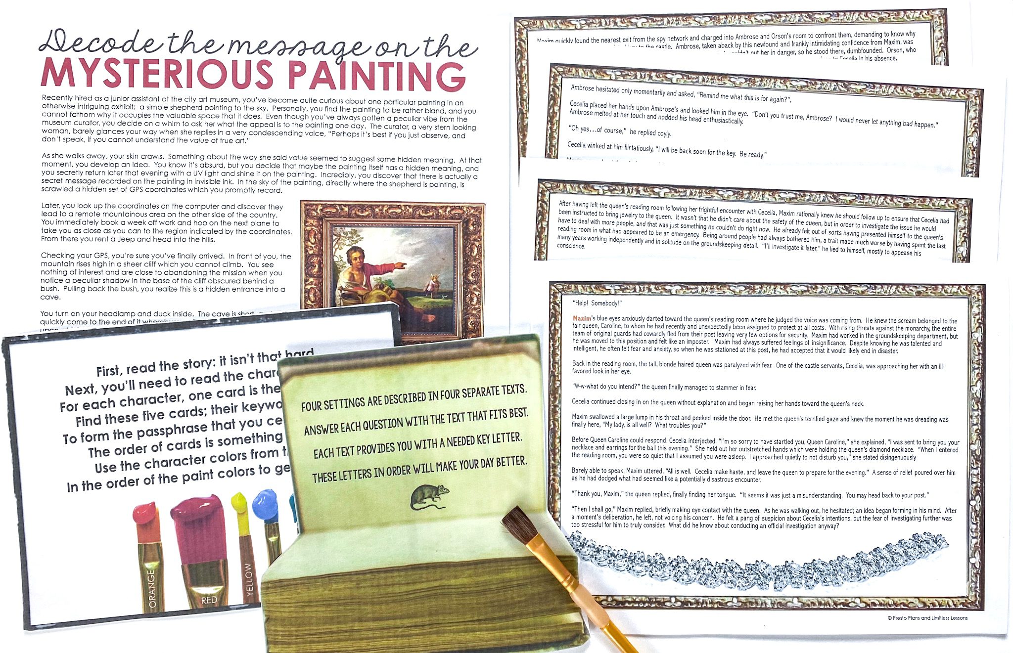 Creative Activities for Teaching Characterization - Presto Plans