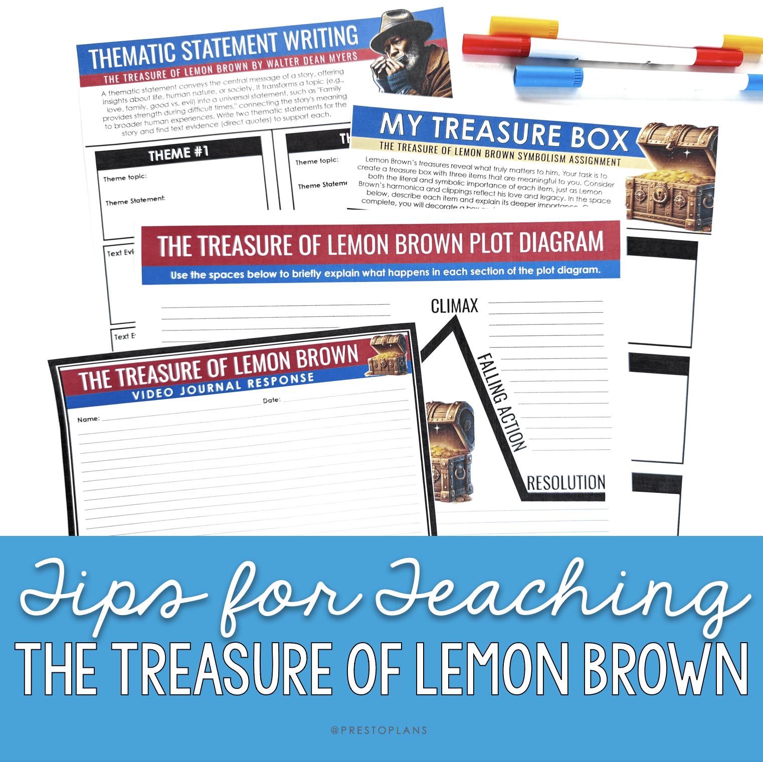 Teaching "The Treasure of Lemon Brown" by Walter Dean Myers - Presto Plans