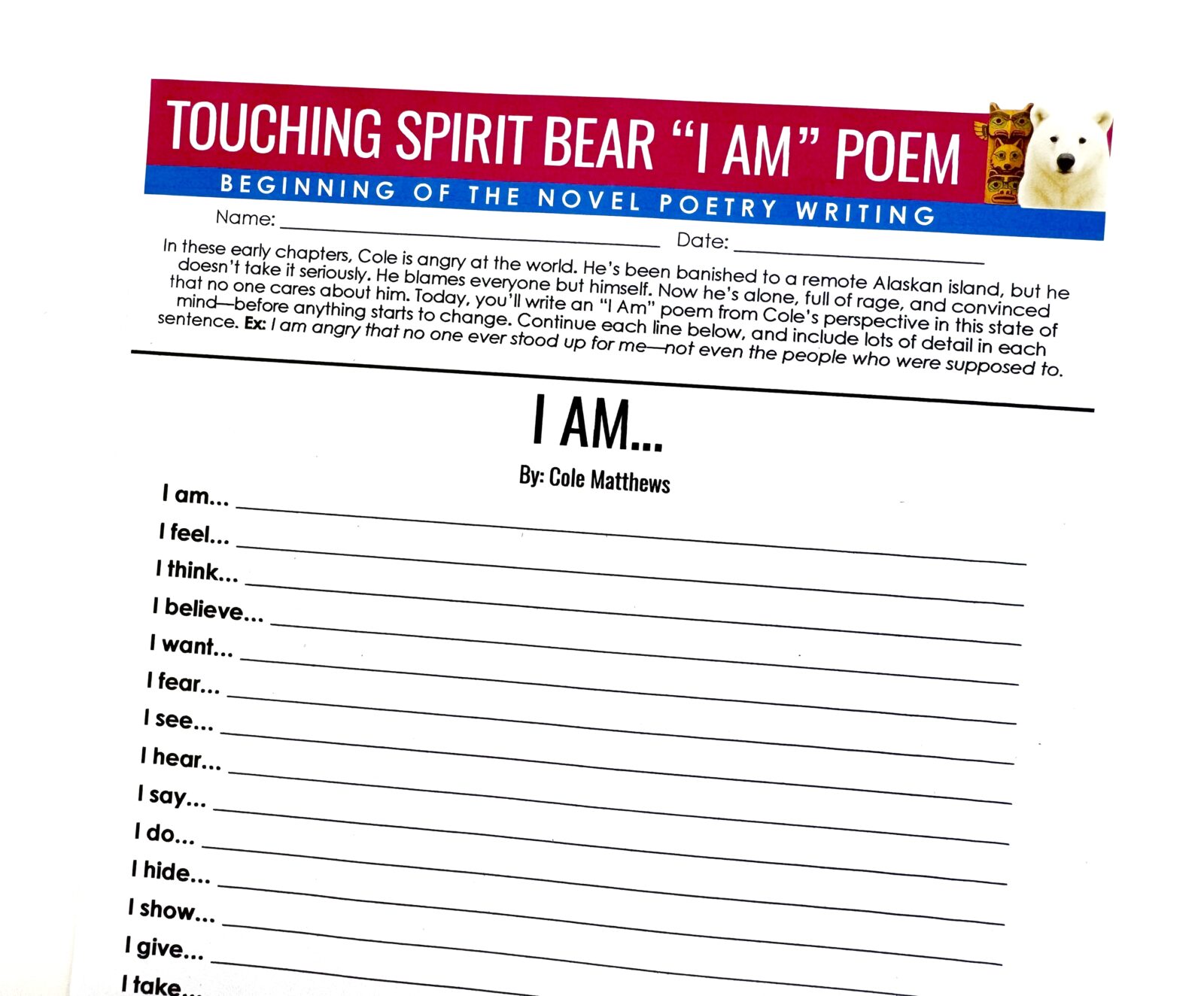 9 Creative Activities for Teaching Touching Spirit Bear by Ben ...